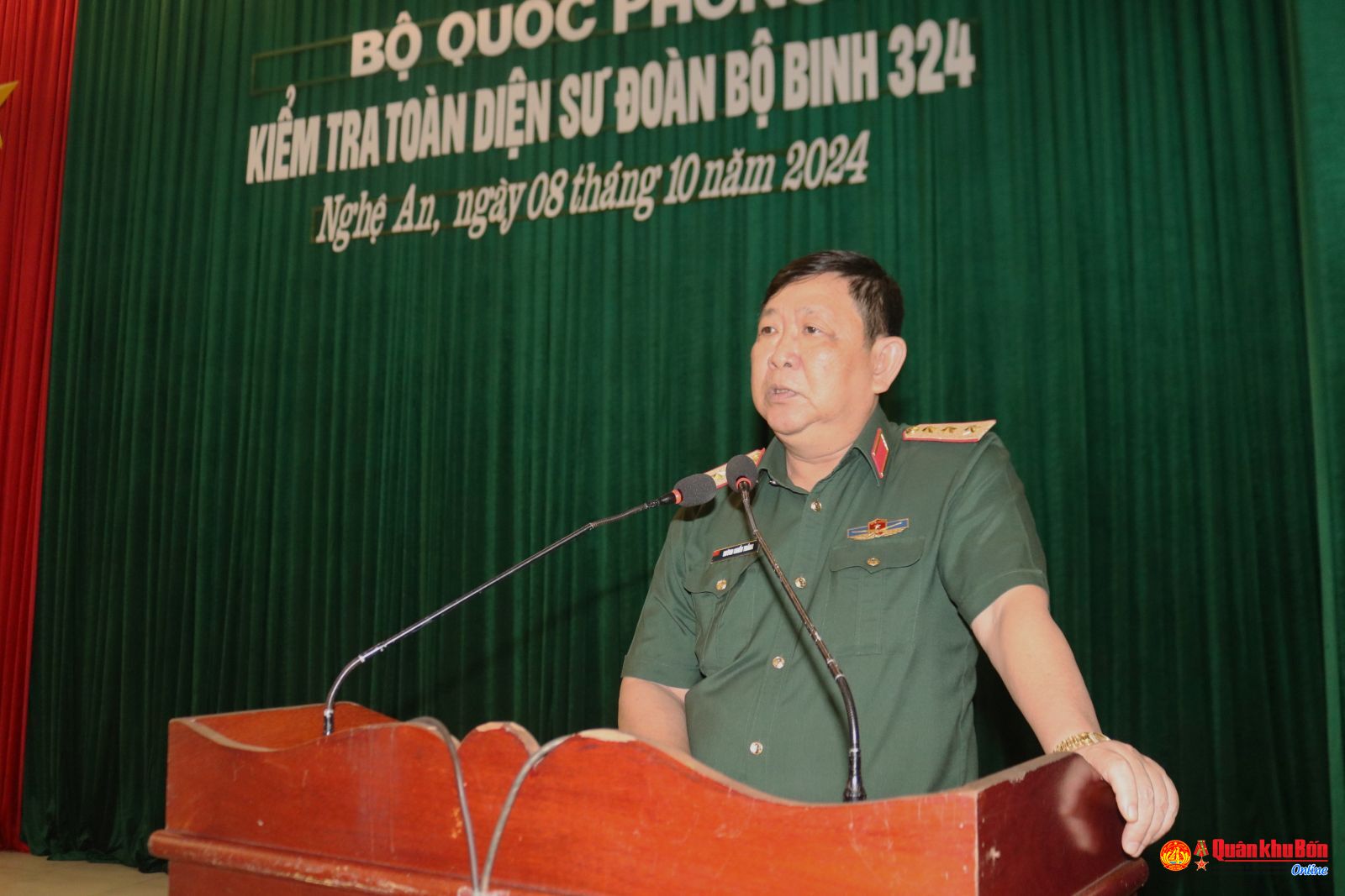 Bộ Quốc phòng kiểm tra Sư đoàn 324